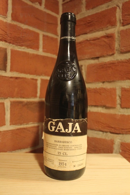 Wine and Spirits 1868 - Barbaresco Angelo Gaja Ruined Label 1974